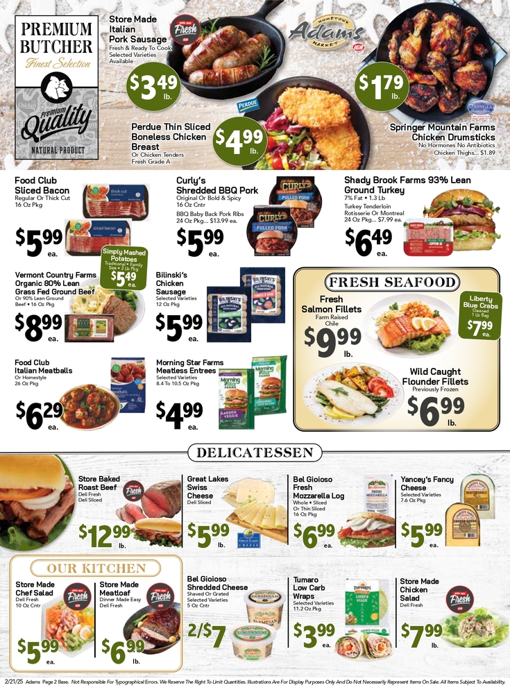Print Weekly Specials Page | Adams Hometown Markets | West Warwick - 25 ...