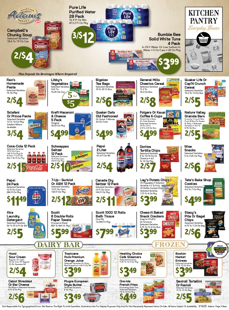 Print Weekly Specials Page | Adams Hometown Markets | East Lyme - 15 ...