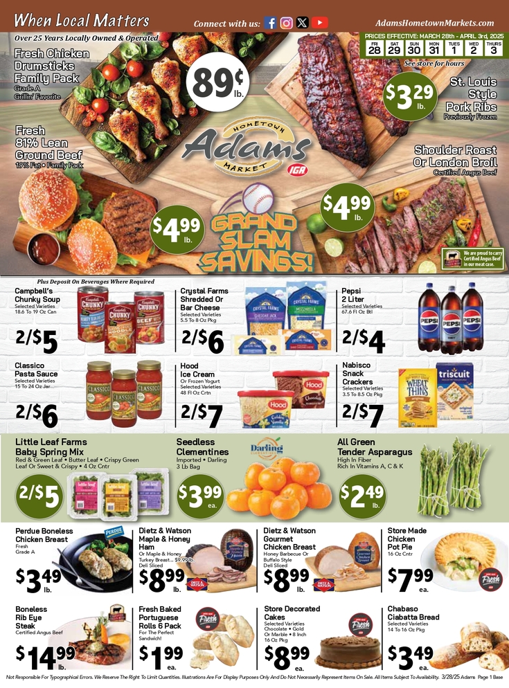 Print Weekly Specials Page | Adams Hometown Markets | Canterbury - 4 ...