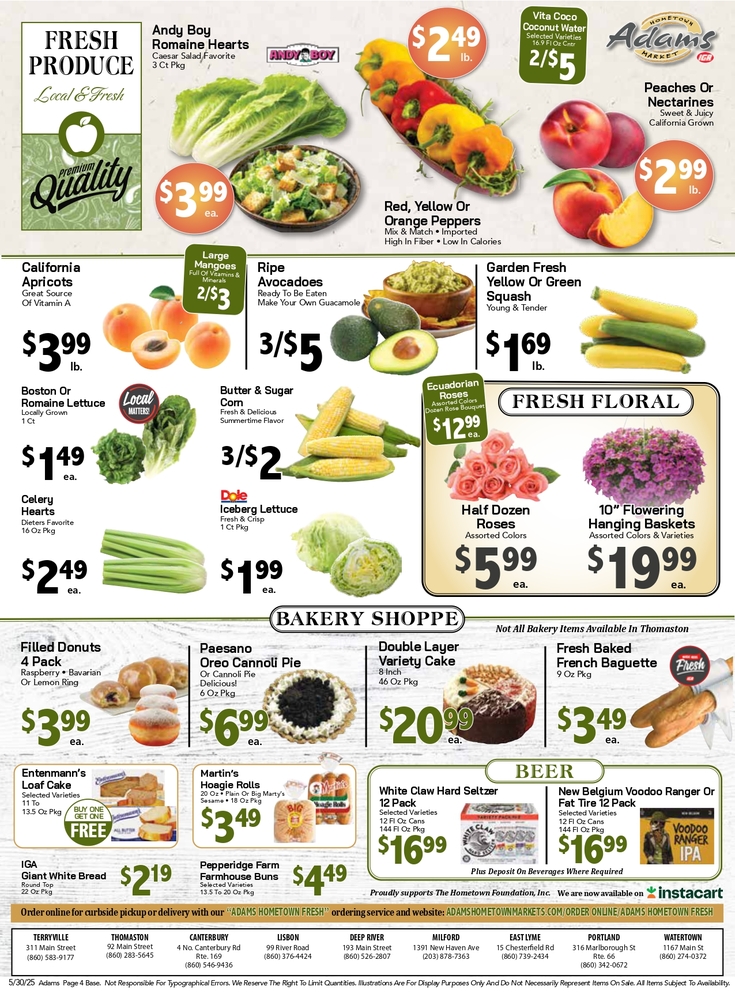 Print Weekly Specials Page | Adams Hometown Markets | Canterbury - 4 ...